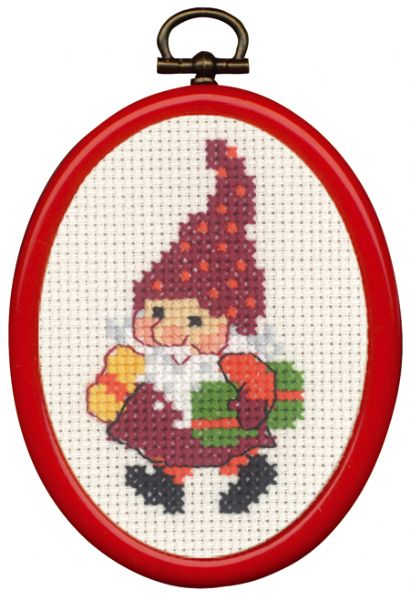 Santaclaus From Permin Of Copenhagen Christmas Cross Stitch Kits