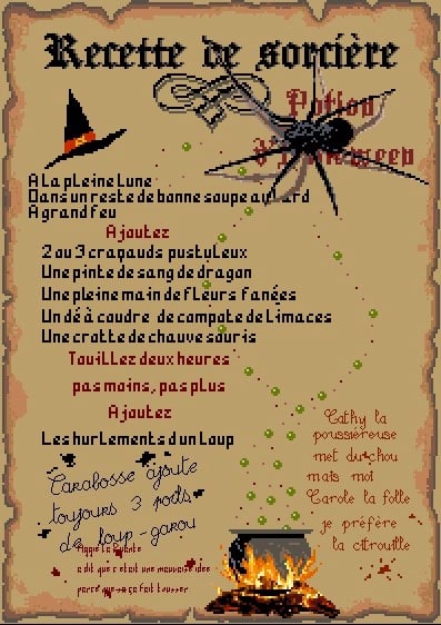 Recette De Sorcière Da Joli Tambour Création Schemi Punto Croce