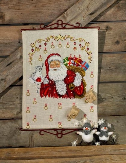 Santa Claus Calendar From Permin Of Copenhagen Christmas Cross